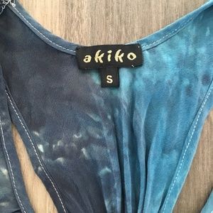Akiko | Tops | Akiko Silk Tie Dye Racerback Tank Top Small | Poshmark
